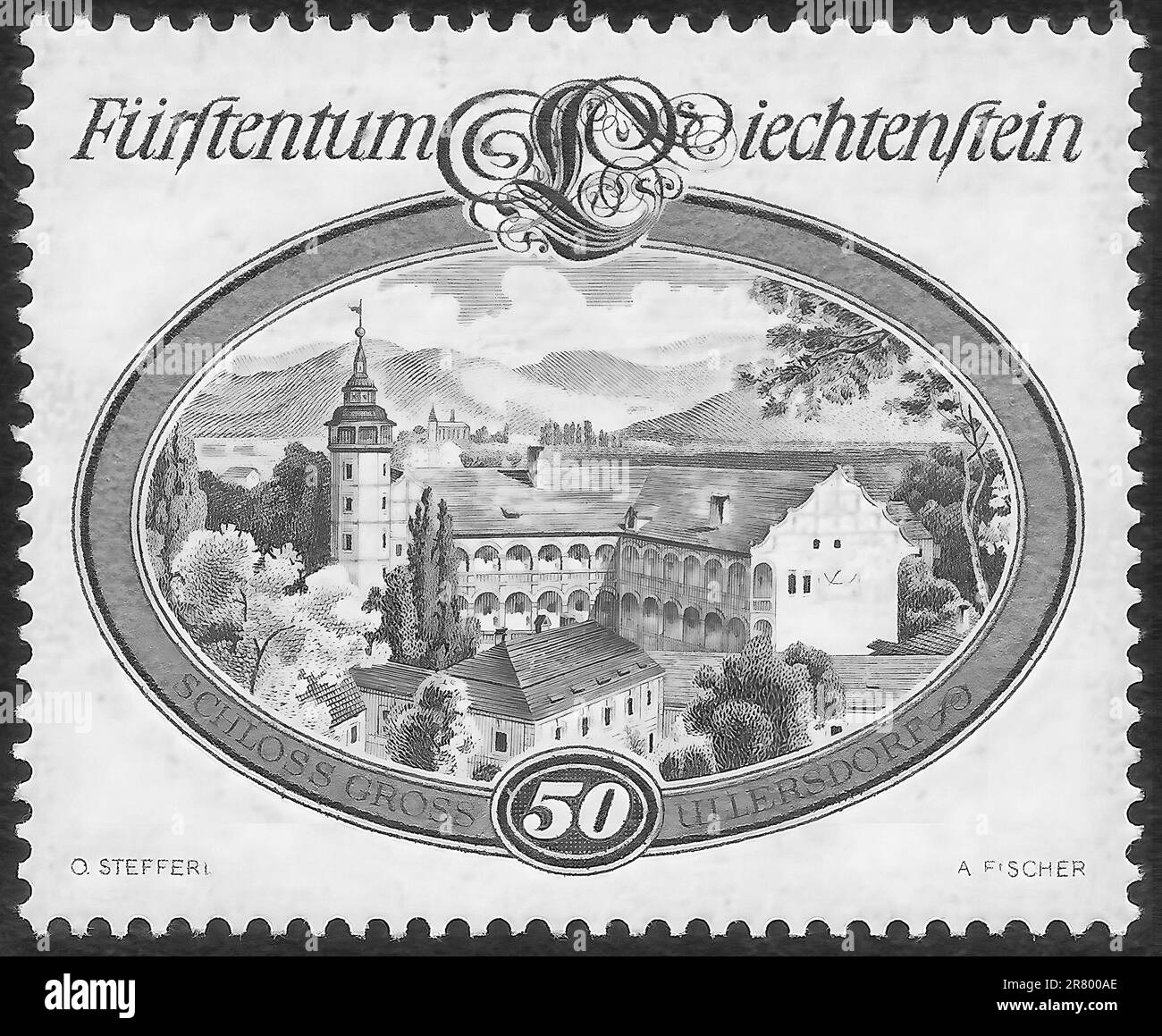 White background and liechtenstein Black and White Stock Photos ...
