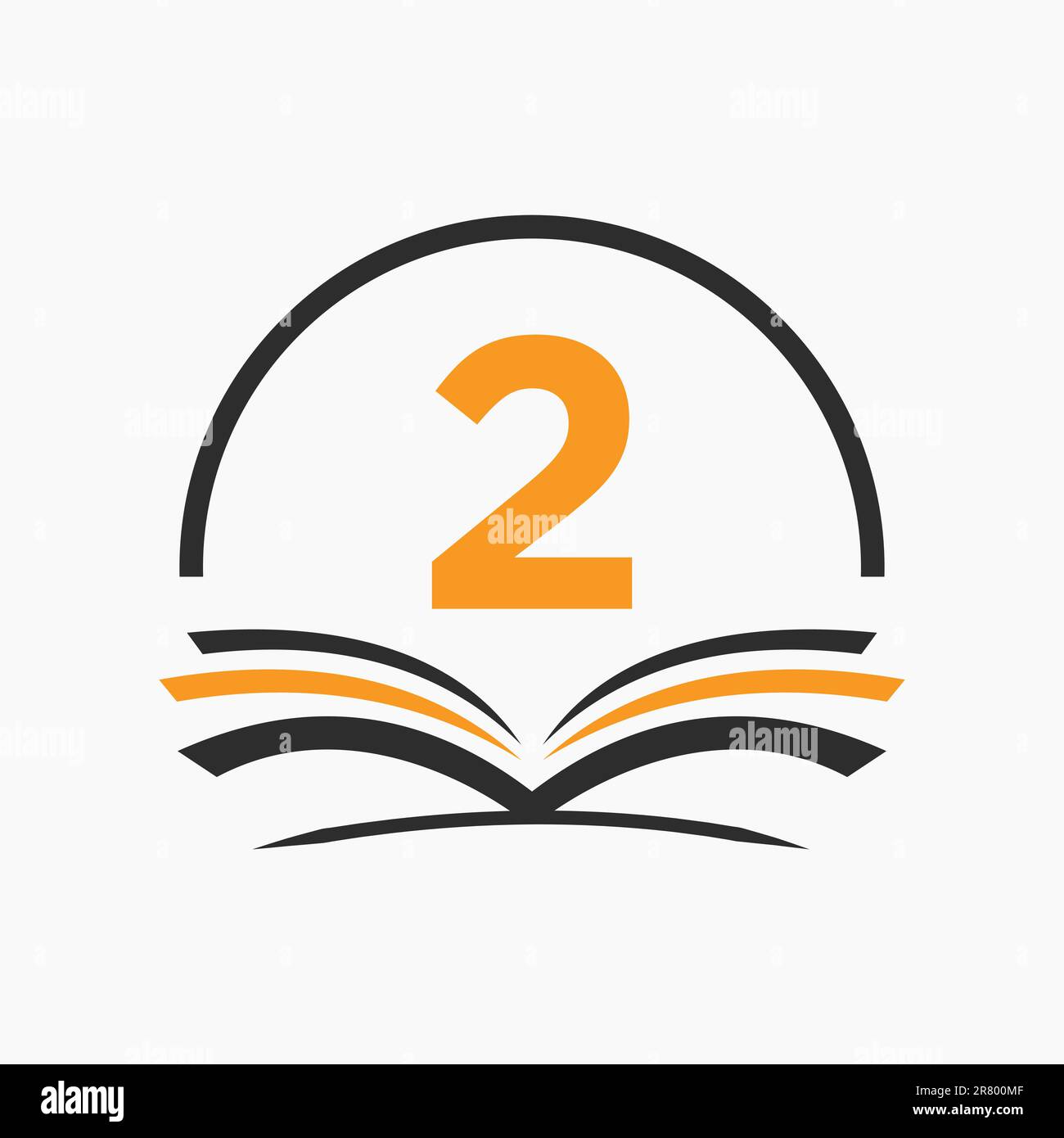 Letter 2 Education Logo Book Concept. Training Career Sign, University ...