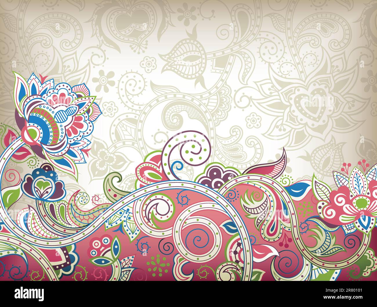 Illustration of abstract floral background in asia style Stock Vector ...