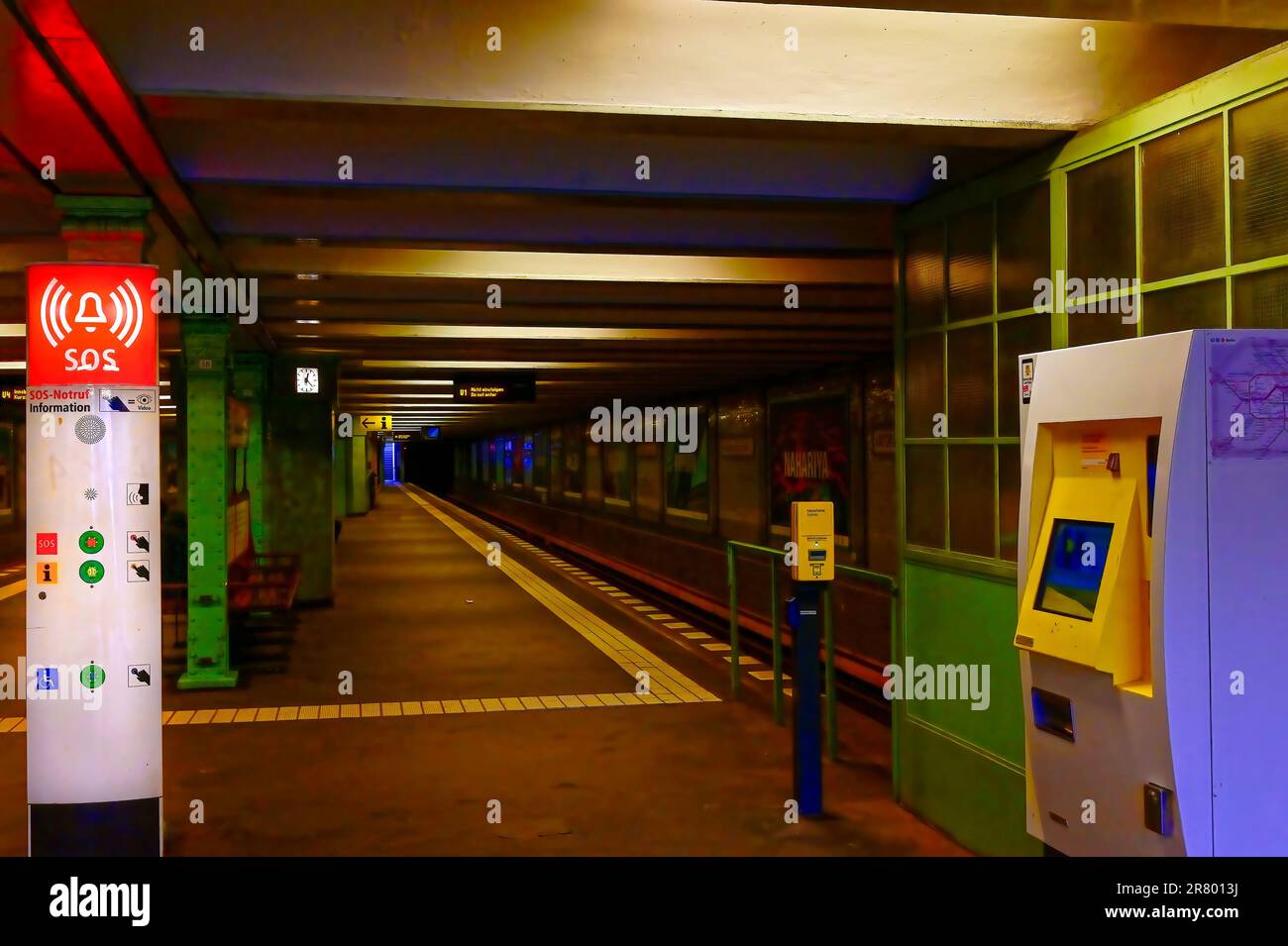 Berlin, Germany - February 27, 2020: View into a station of the Berlin ...