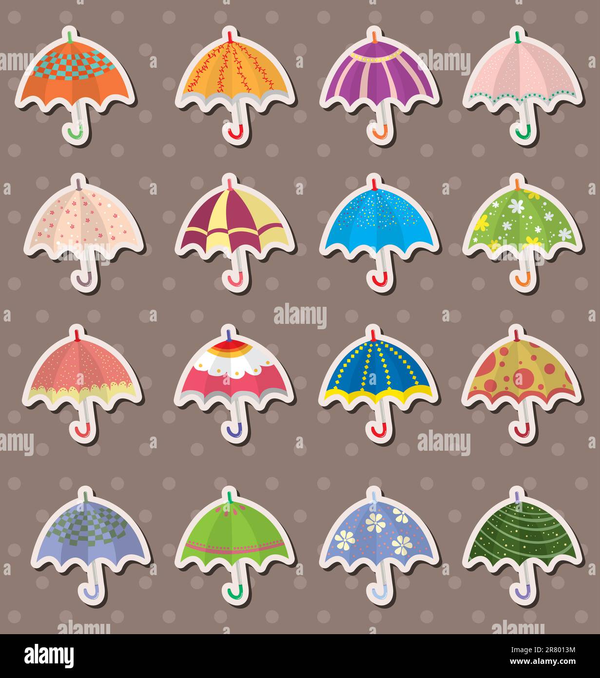 Child with an umbrella Stock Vector Images - Alamy