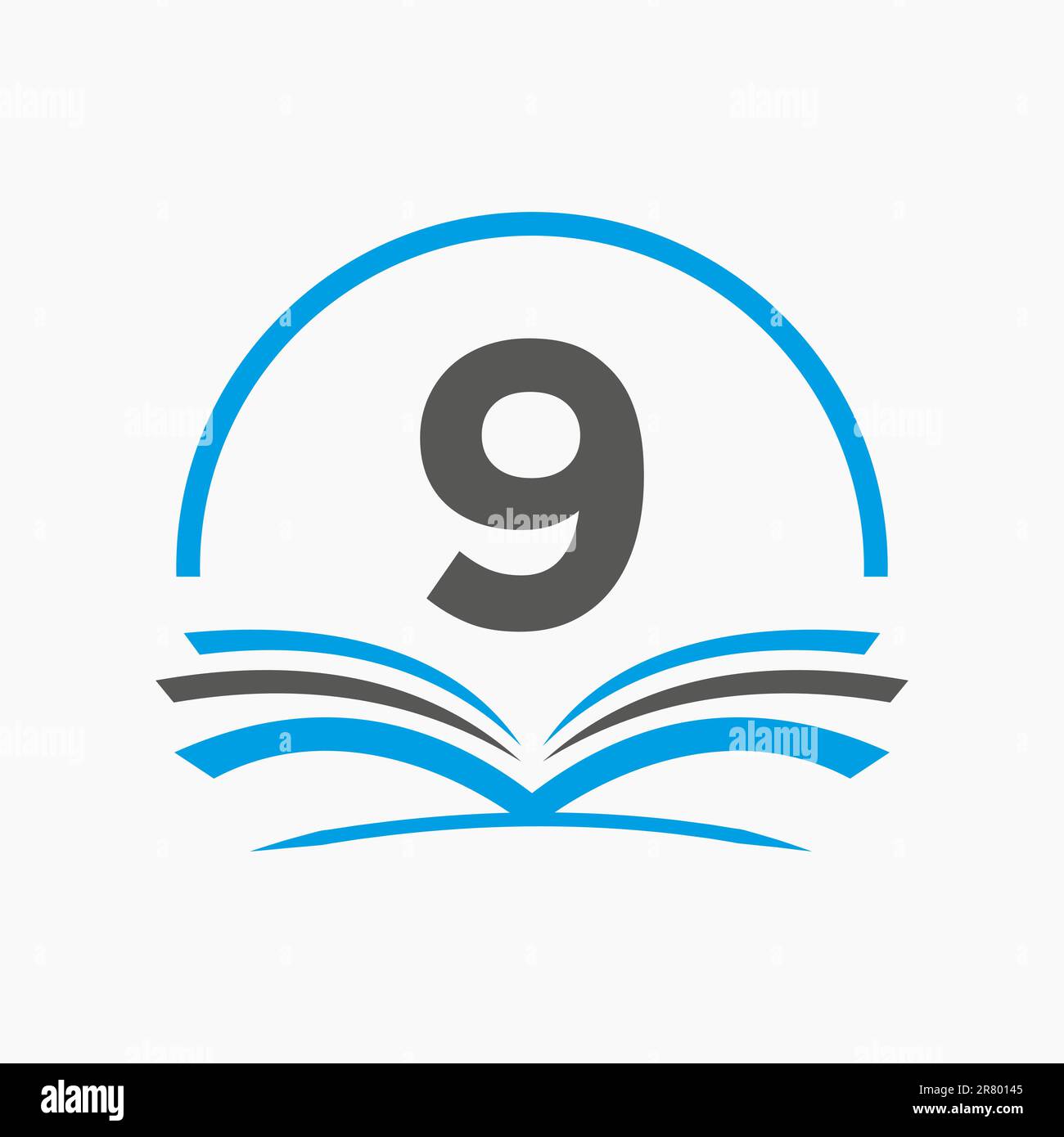 Letter 9 Education Logo Book Concept. Training Career Sign, University ...