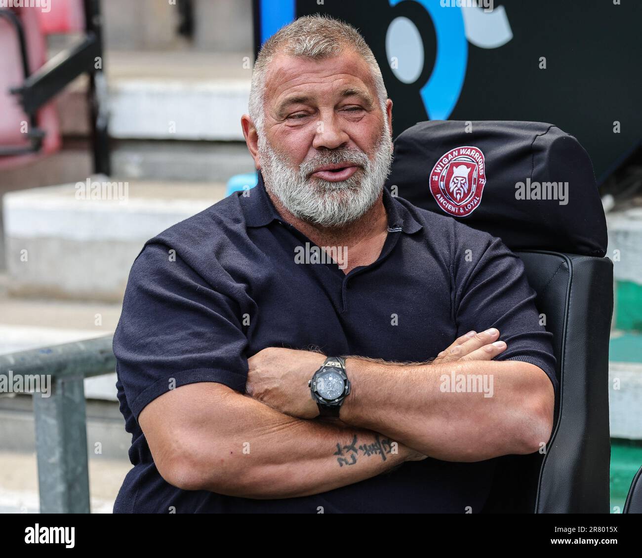 England rugby league head coach Shaun Wane is in attendance during the ...