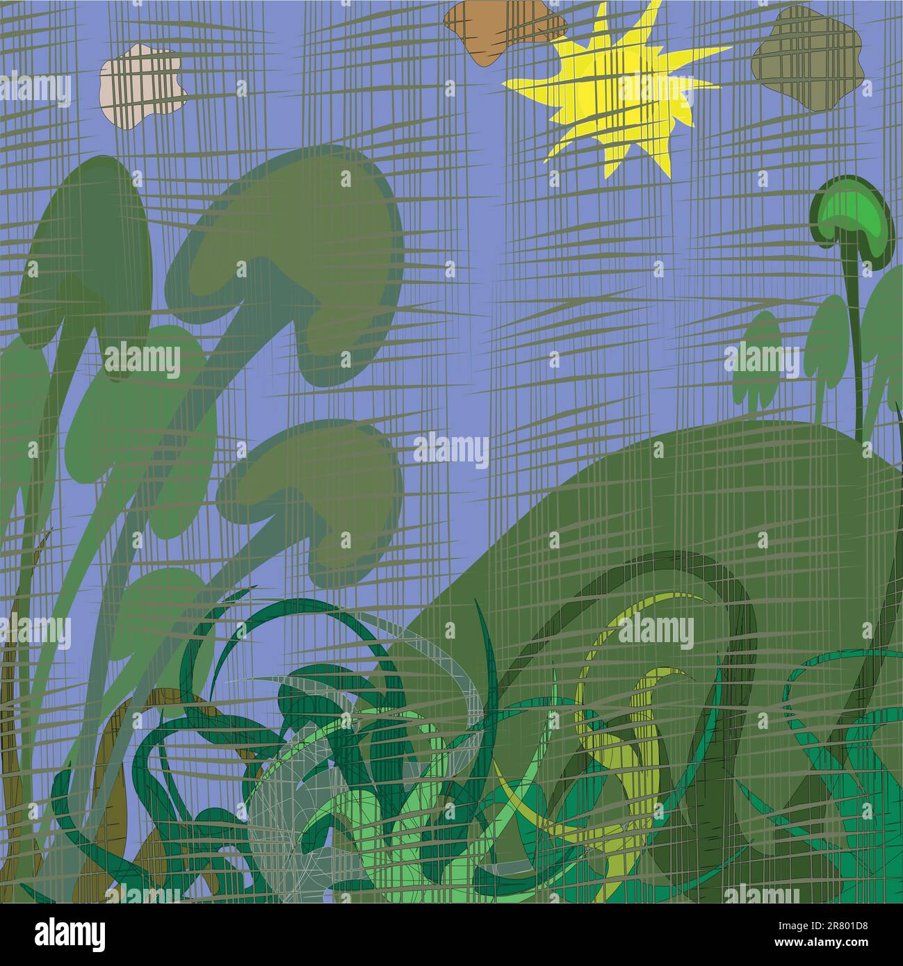 Vector abstract illustration of the landscape, vector, illustration ...