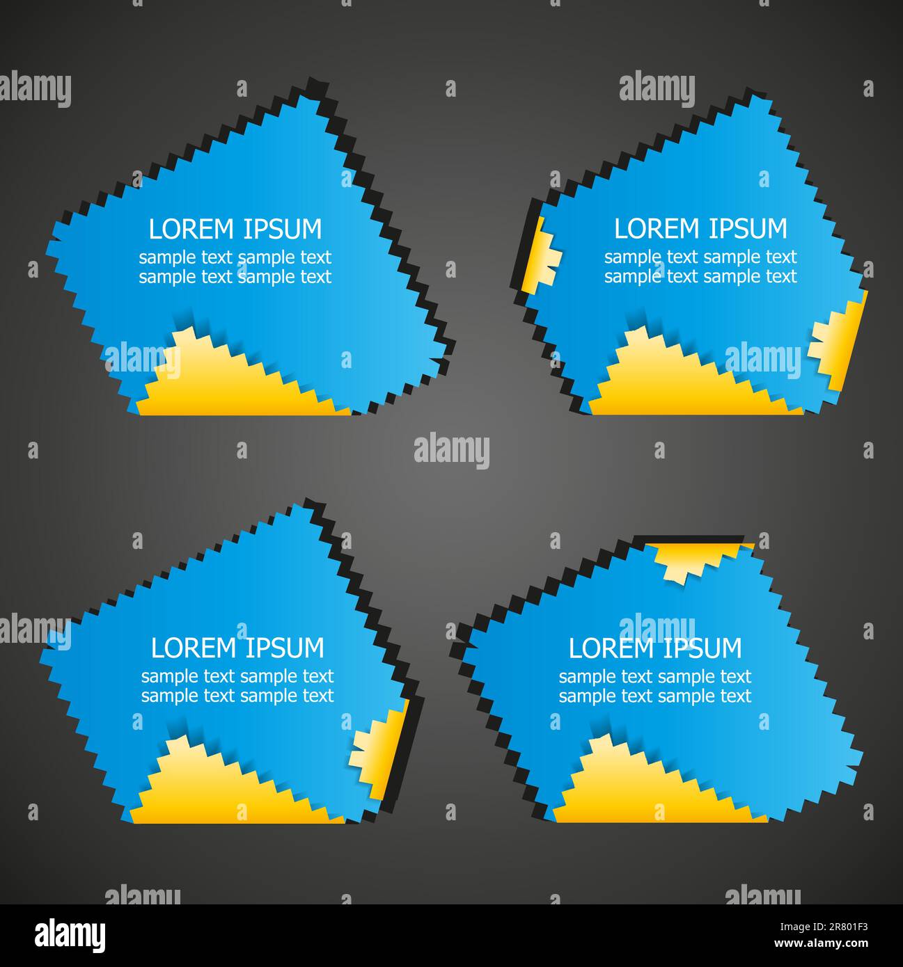 colored sticker with a curved edge Stock Vector Image & Art - Alamy