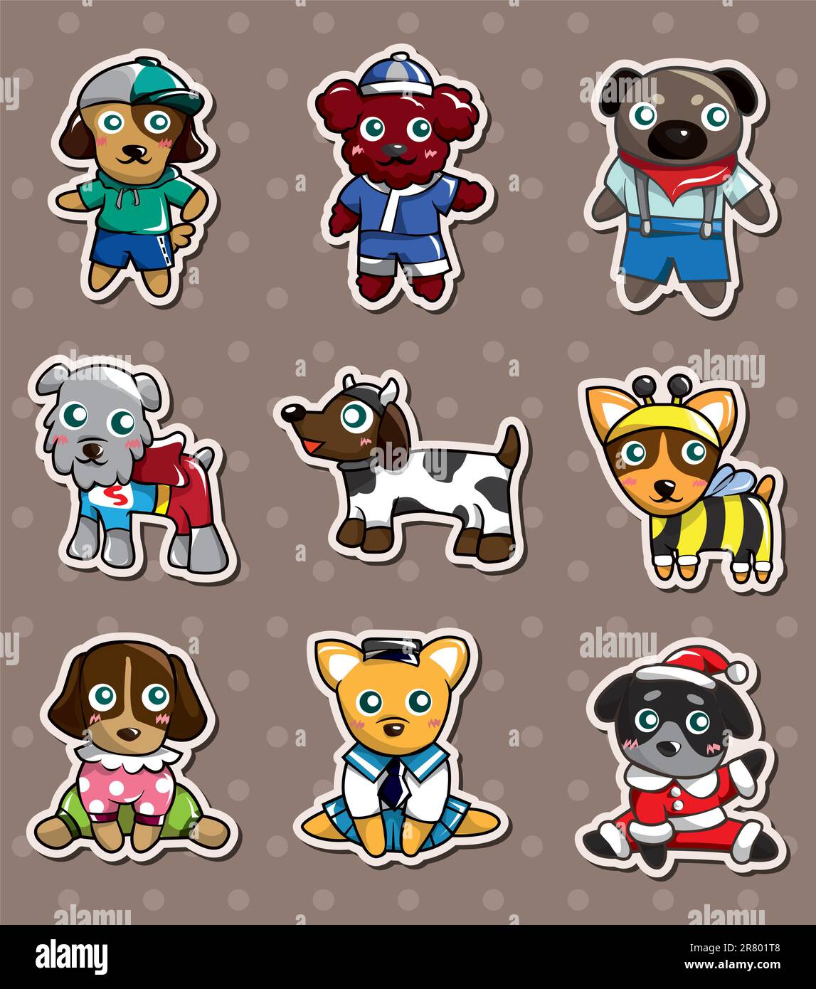 cartoon dog stickers Stock Vector Image & Art - Alamy