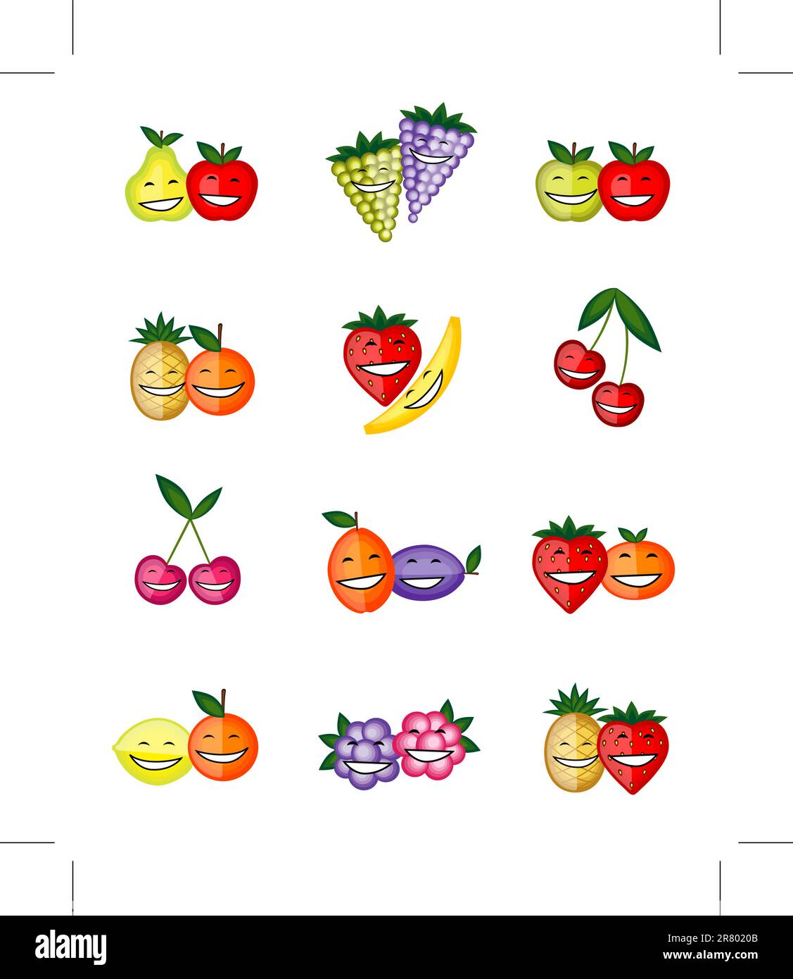 Smiling couple design Cut Out Stock Images & Pictures - Alamy