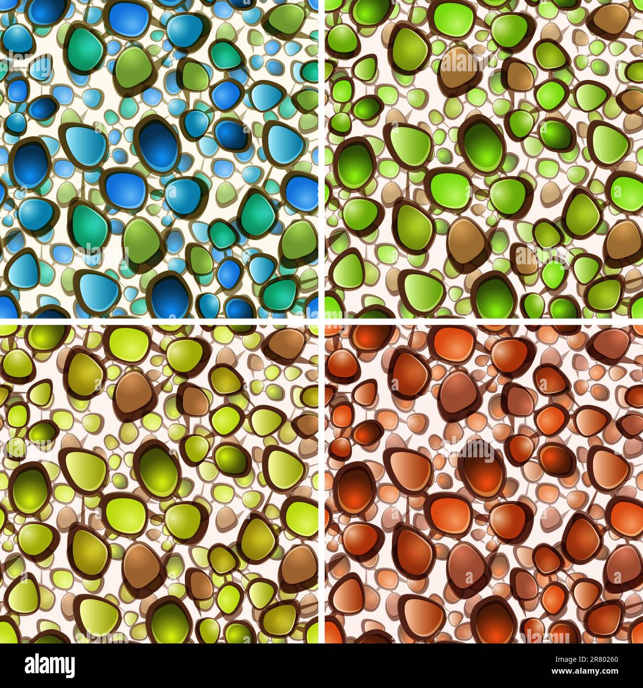 vector set of seamless abstract cartoon schemes of connections ...