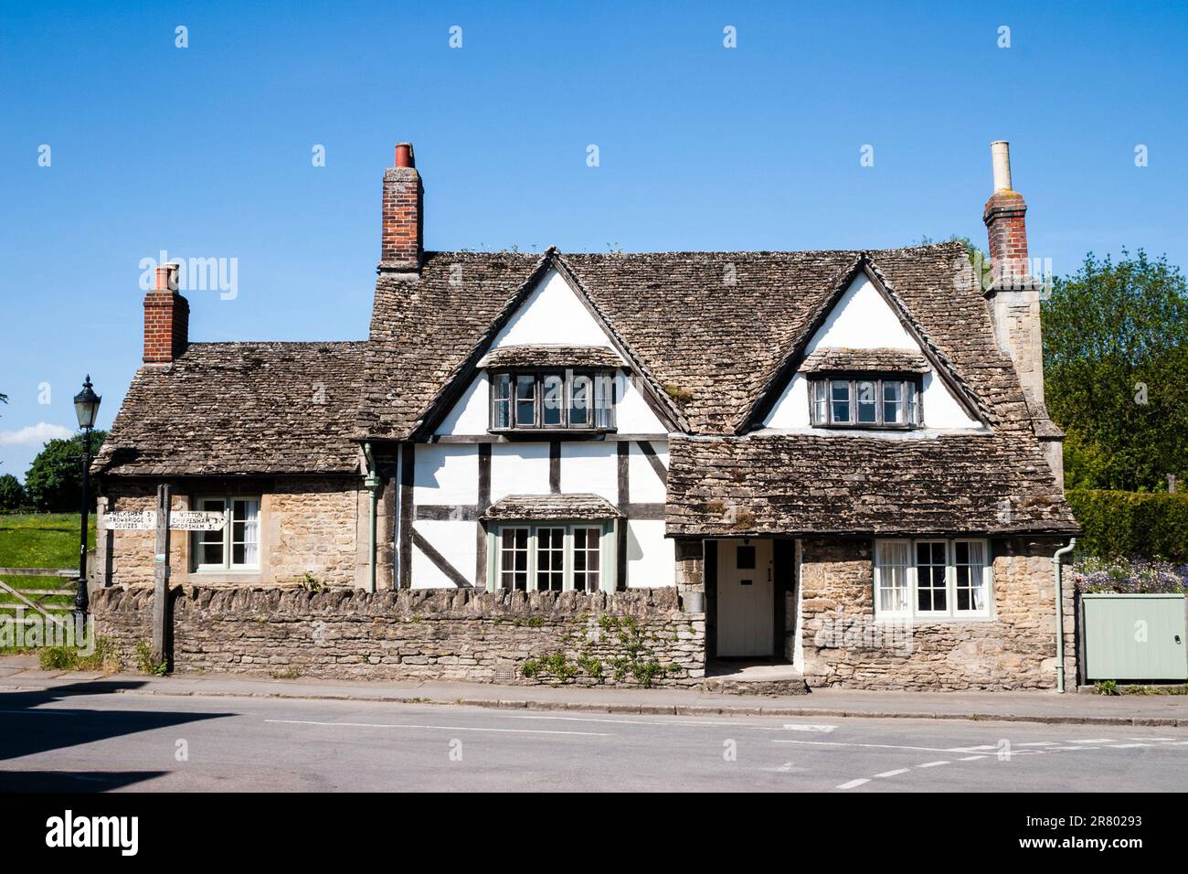 The Porch House, Medieval large half timbered and plaster house with ...