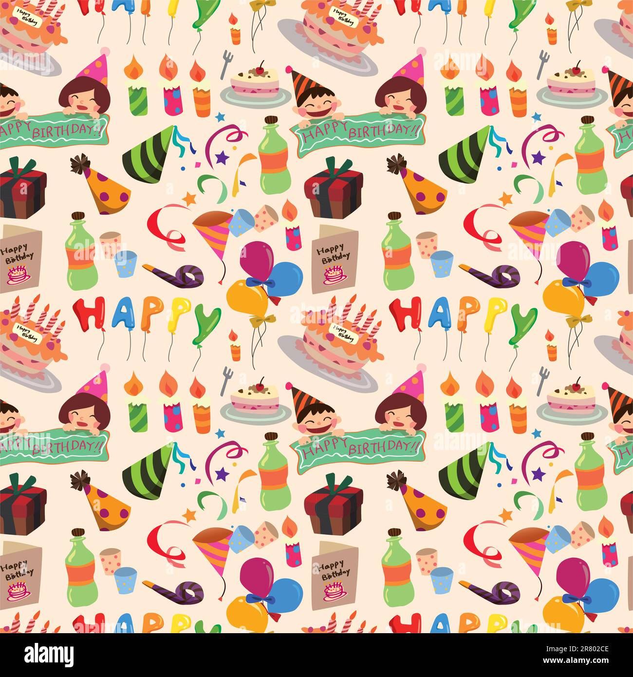 Birthday pattern hi-res stock photography and images - Alamy