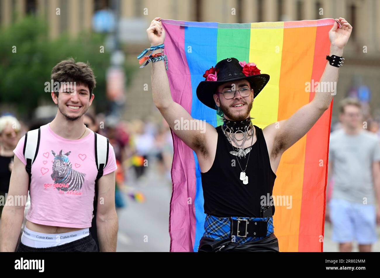 Vienna, Austria. June 17, 2023. Rainbow Parade on Vienna's Ringstrasse ...