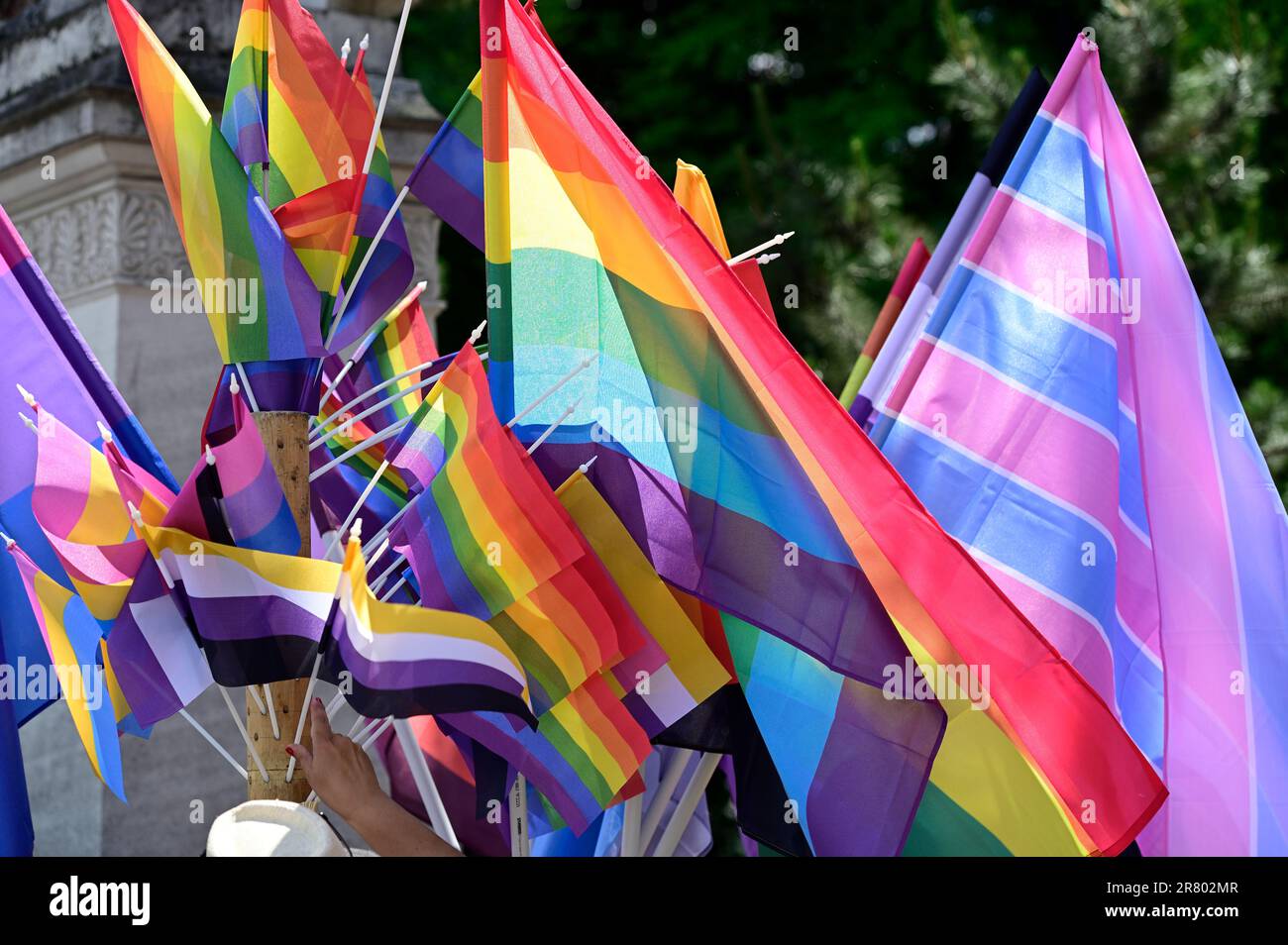Vienna, Austria. June 17, 2023. Rainbow Parade on Vienna's Ringstrasse ...