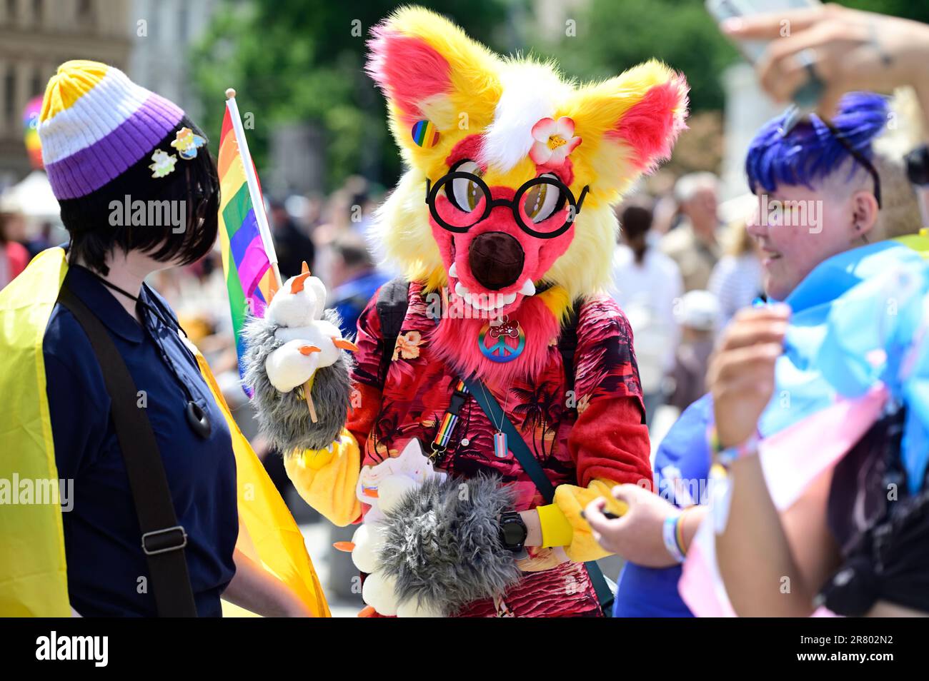 Vienna, Austria. June 17, 2023. Rainbow Parade on Vienna's Ringstrasse ...