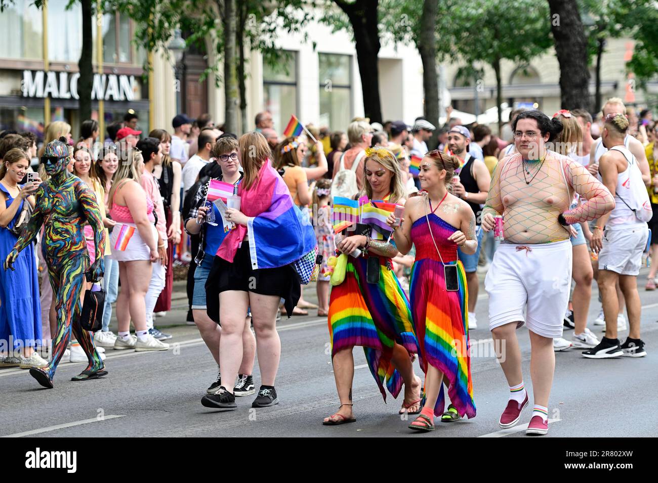 Vienna, Austria. June 17, 2023. Rainbow Parade on Vienna's Ringstrasse ...