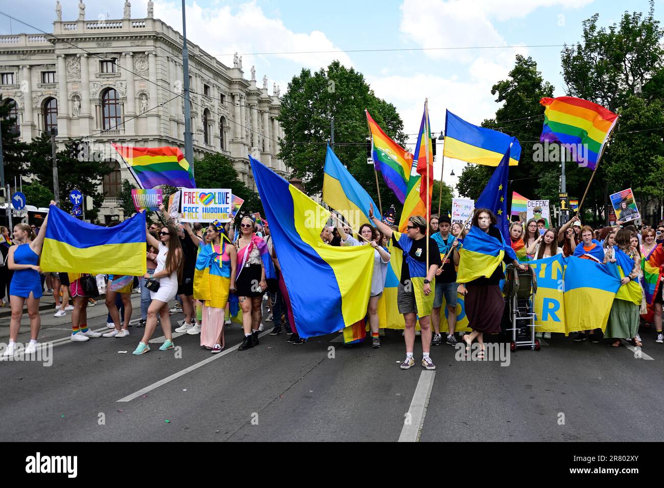 Vienna rainbow parade hi-res stock photography and images - Alamy