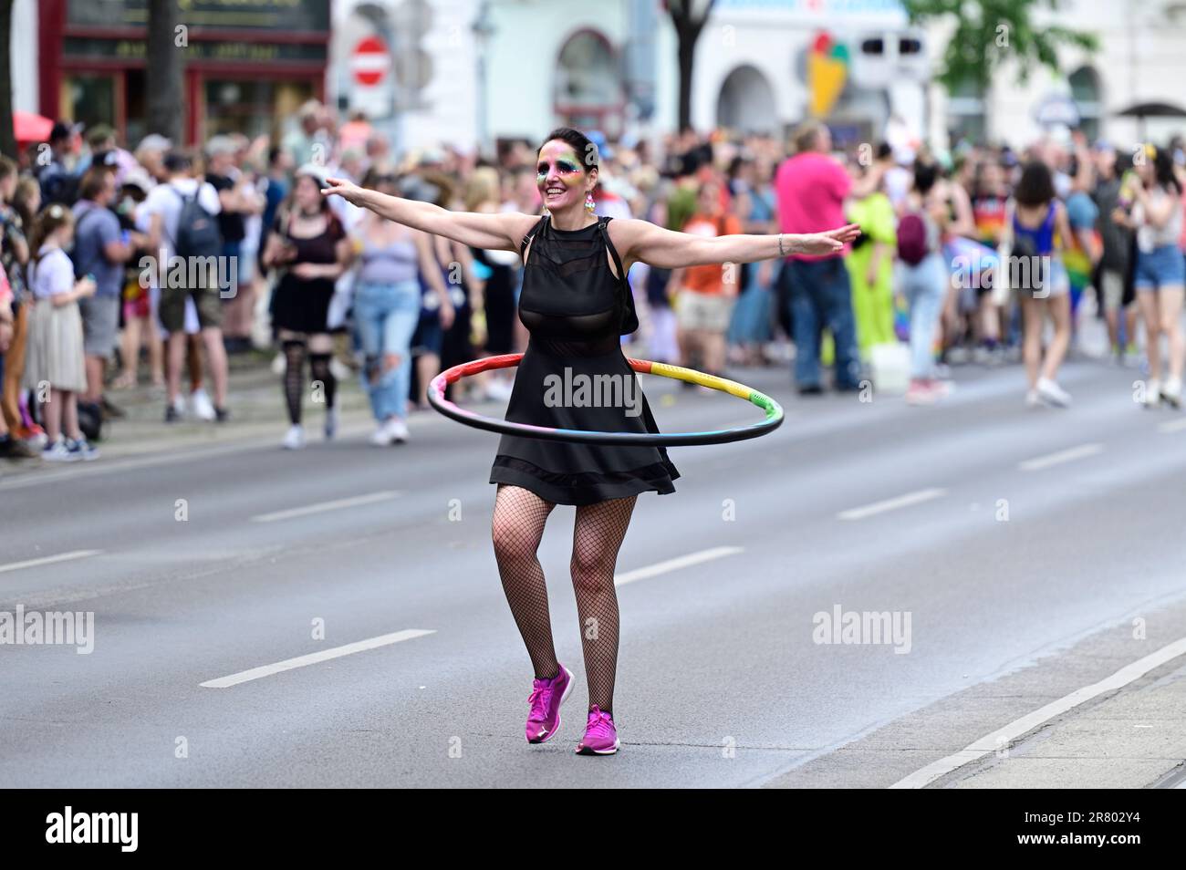 Vienna, Austria. June 17, 2023. Rainbow Parade on Vienna's Ringstrasse ...