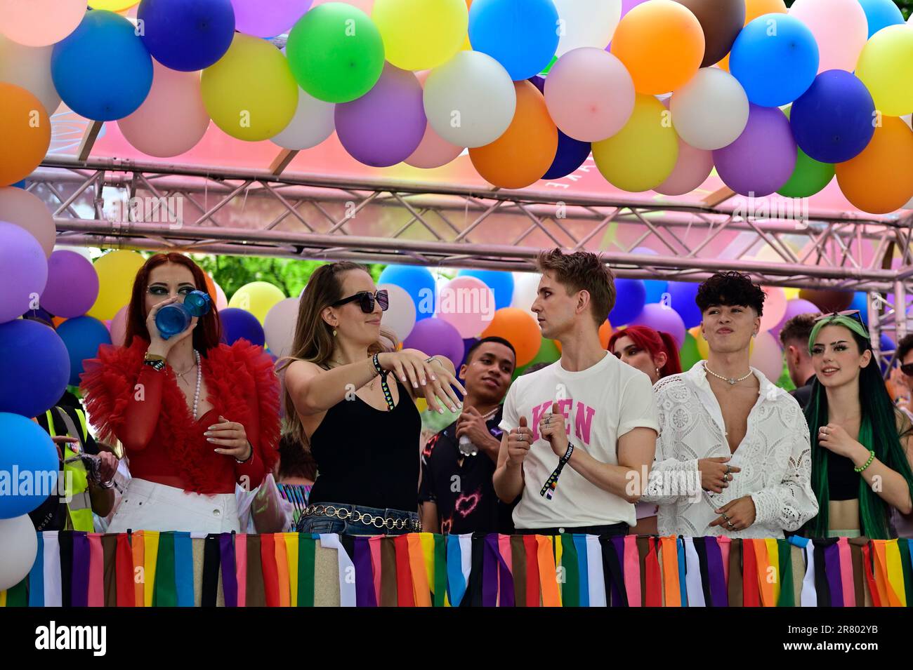 Vienna, Austria. June 17, 2023. Rainbow Parade on Vienna's Ringstrasse ...