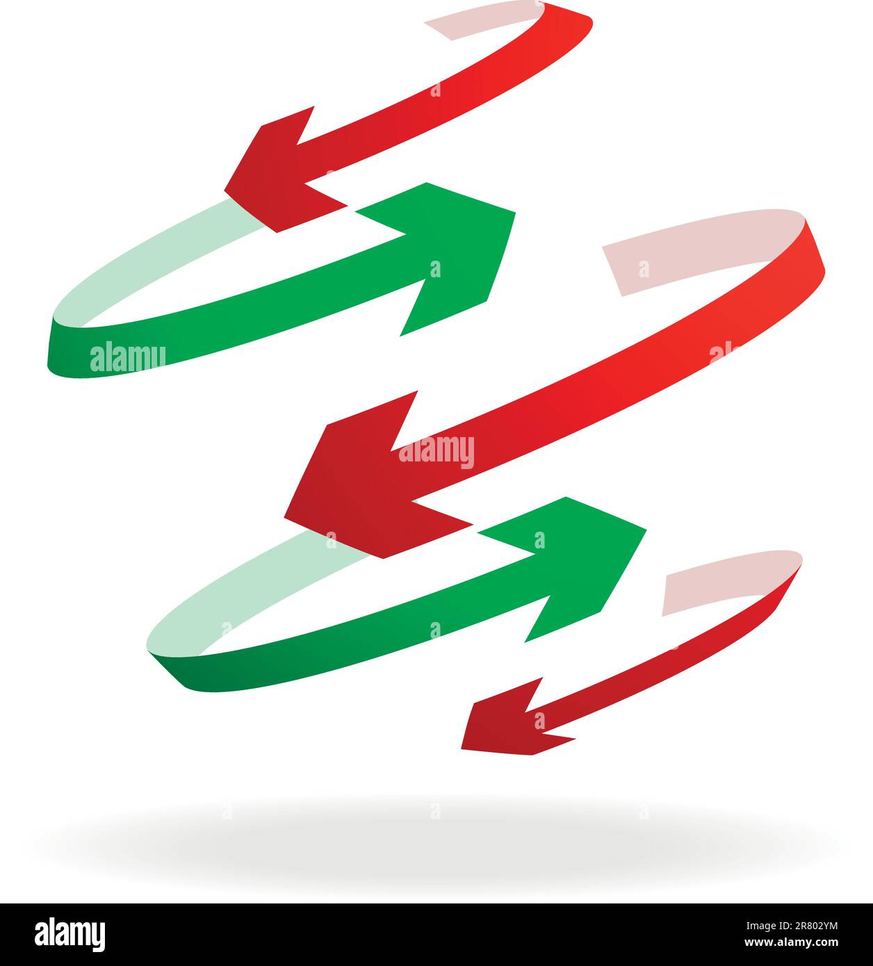 illustration of colorful arrows pointing in different directions, symbol for trade Stock Vector ...