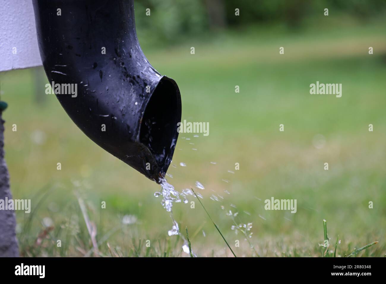 Seasonal weather, rainy weather during Sunday in Motala, Sweden. The ...
