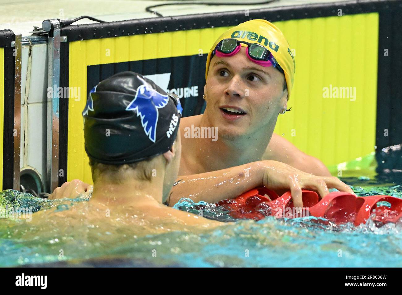 Melbourne, Australia. 18th June, 2023. Isaac Cooper reacts after ...
