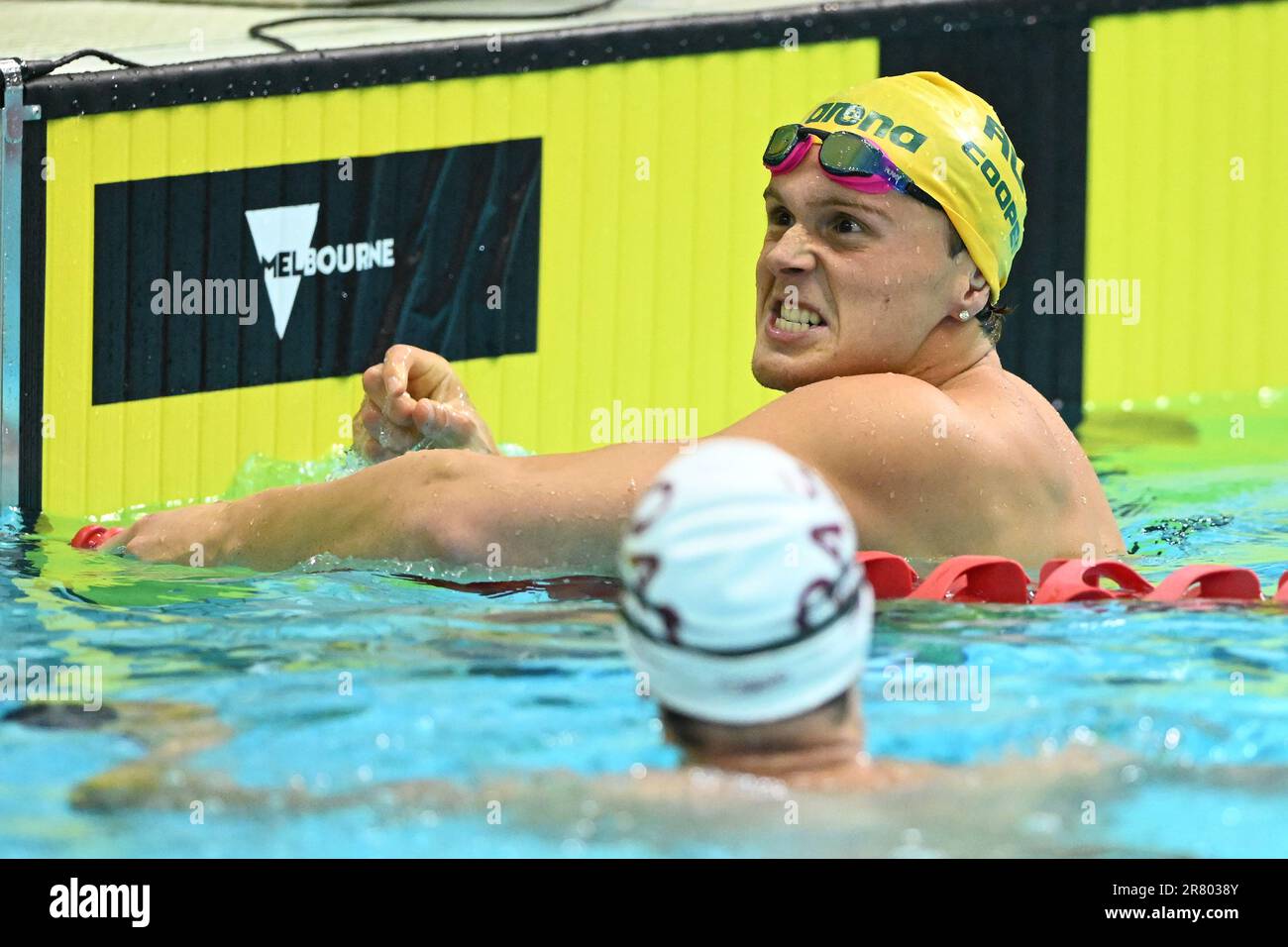 Melbourne, Australia. 18th June, 2023. Isaac Cooper reacts after ...