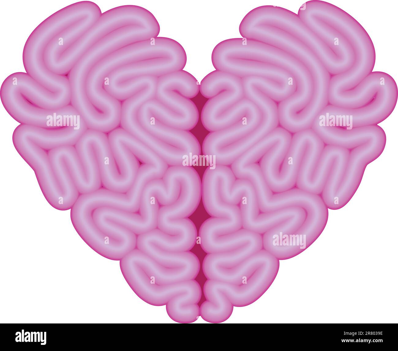 Heart brain vector Cut Out Stock Images & Pictures - Alamy