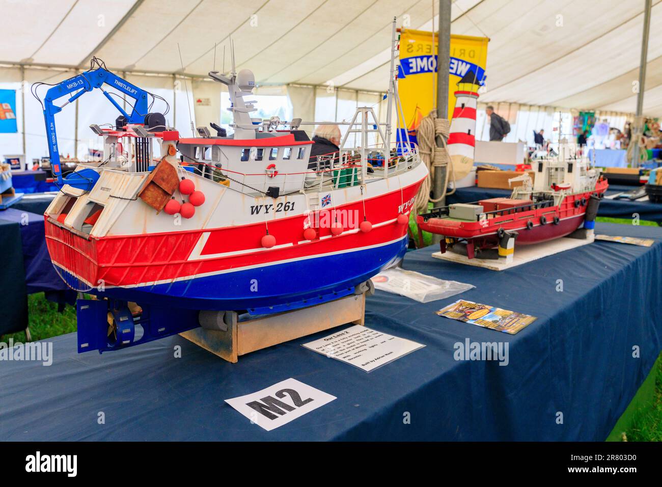 An impressive model of a Whitby stern fishing trawler at the Abbey Hill ...