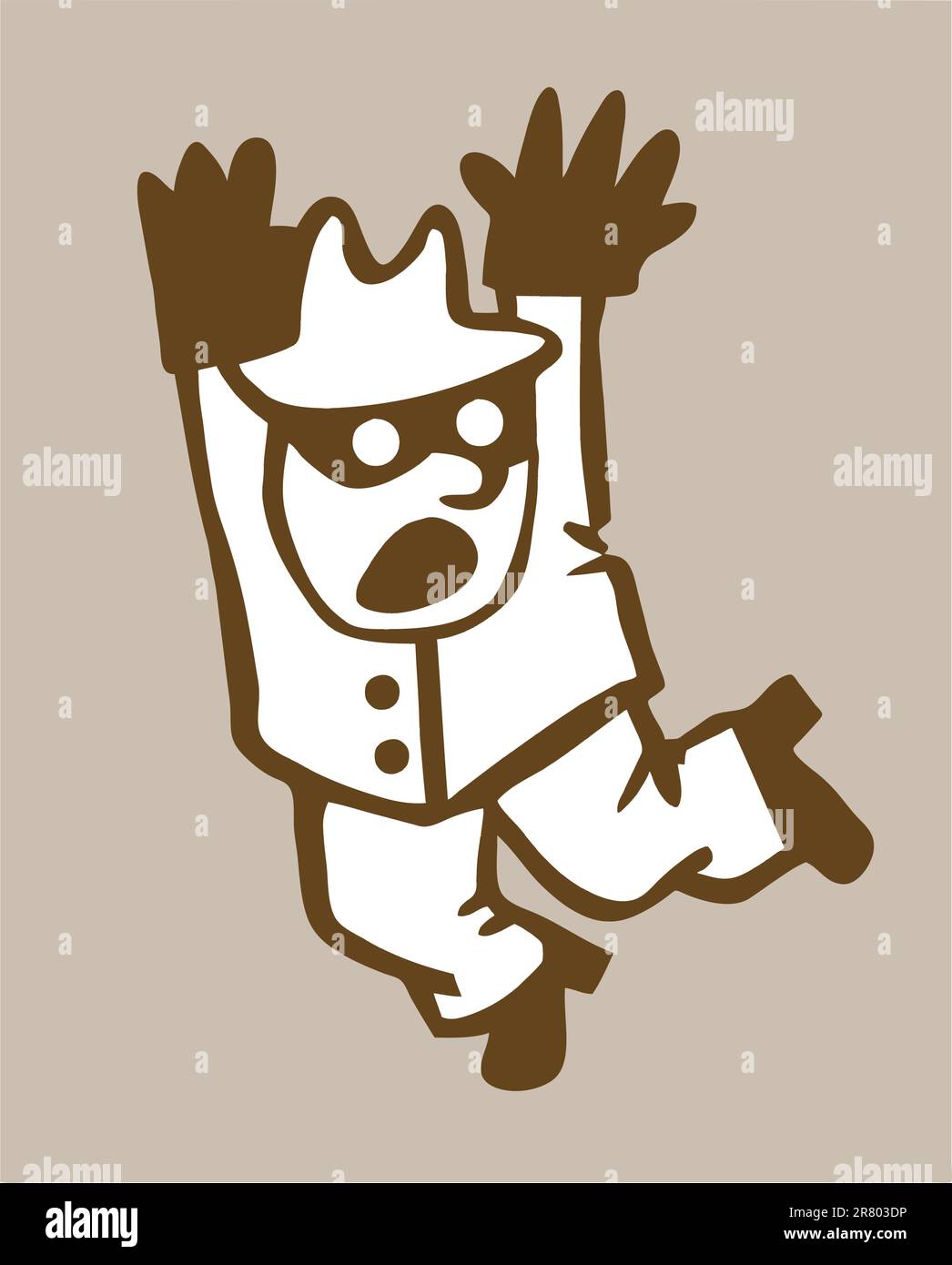 bandit silhouette on brown background, vector illustration Stock Vector ...