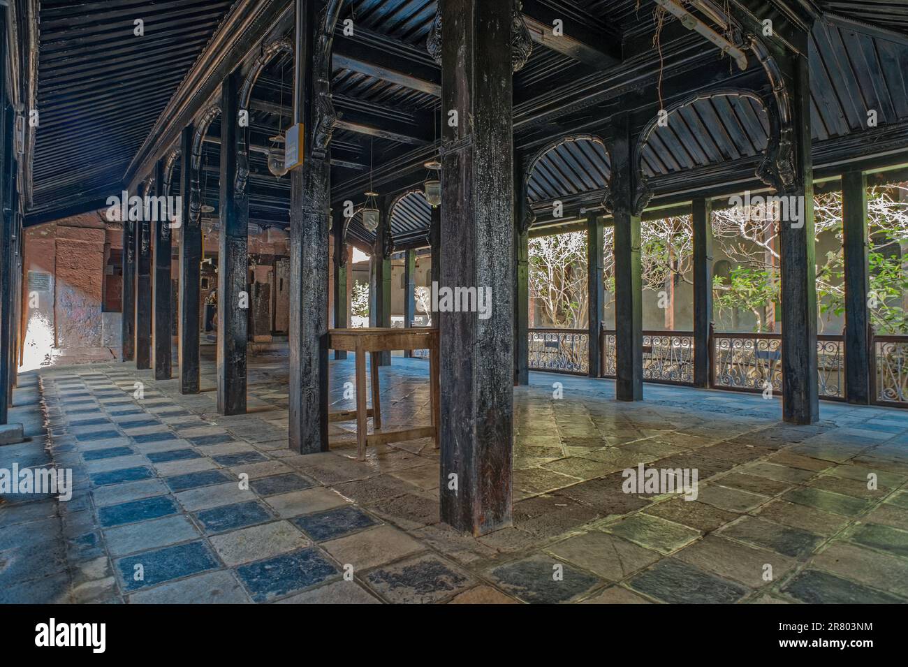 03 10 2016 Vintage Peshwa Style wooden Temple Interior of Shri ...