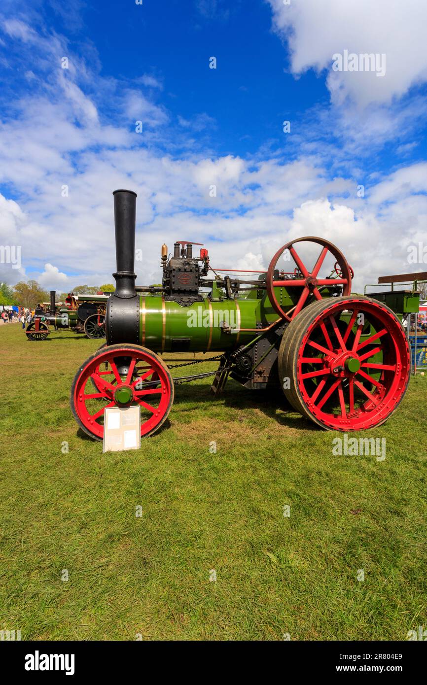 A 1907 Wallis & Steevens traction engine at the Abbey Hill Steam Rally ...