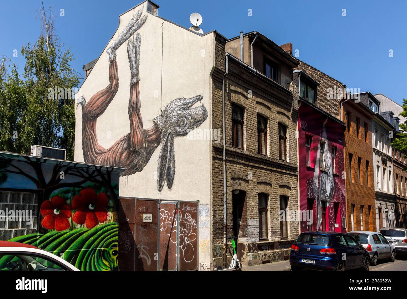 mural by the Belgian streetart artist ROA on a house on ...