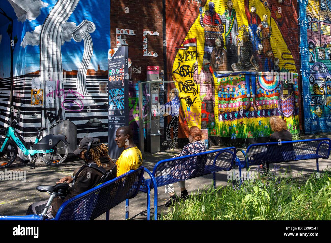 mural painting on the Gerhard-Wilczek square near station Ehrenfeld in ...