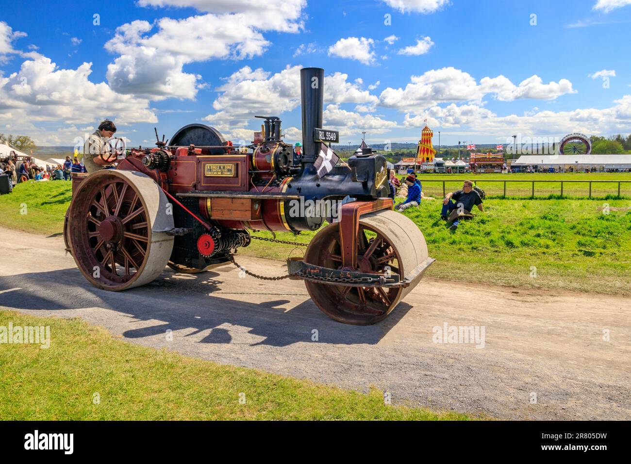 1927 Burrell road roller 'Pride of Newquay' parading at Abbey Hill ...