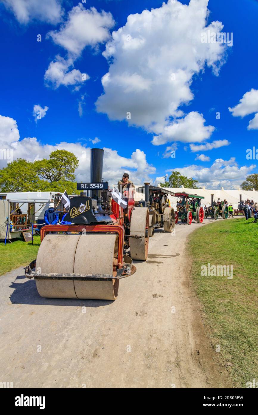1927 Burrell road roller 'Pride of Newquay' leads the parade at Abbey ...