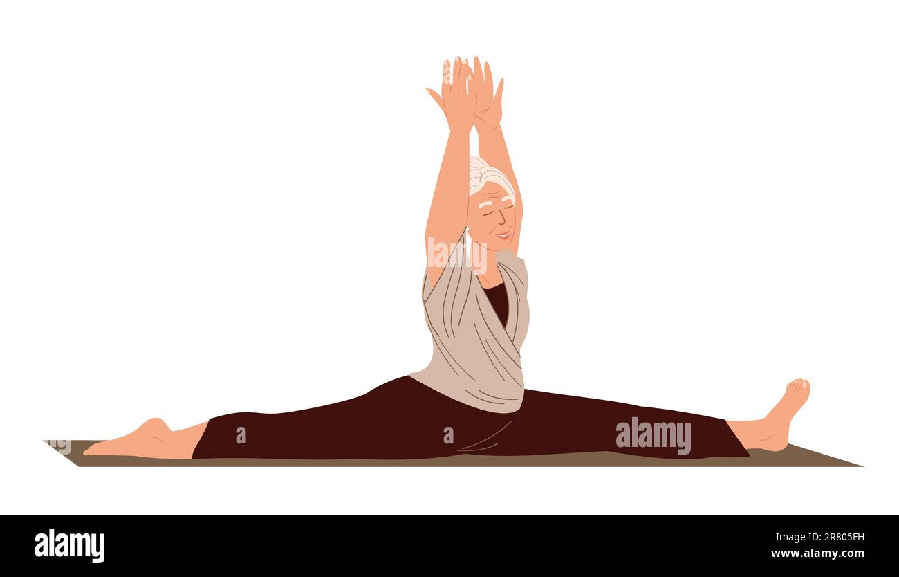 Aged Female Character Stretching,do the leg-split,Realxing in Engage ...