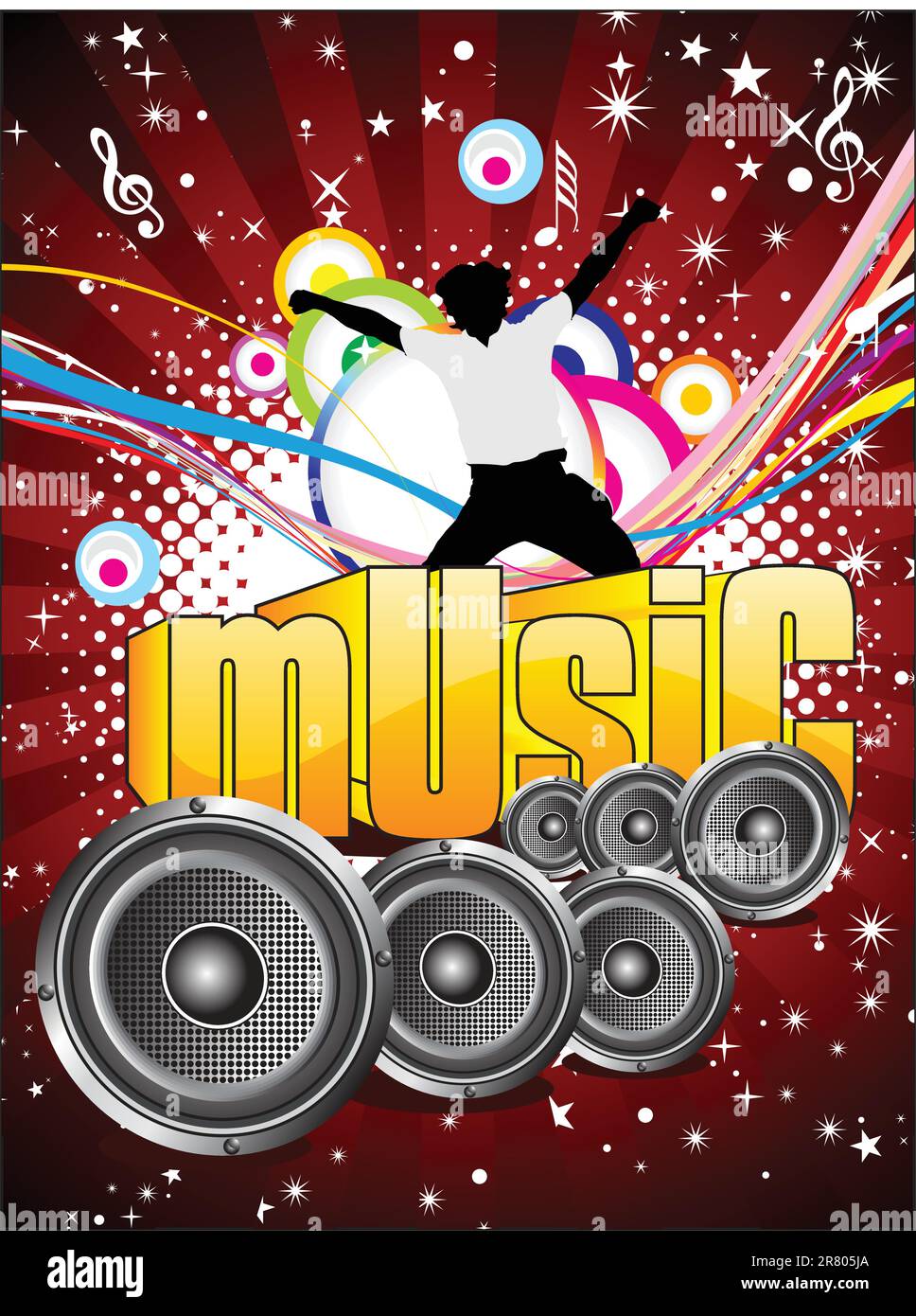 abstract colorful musical background vector illustration Stock Vector ...