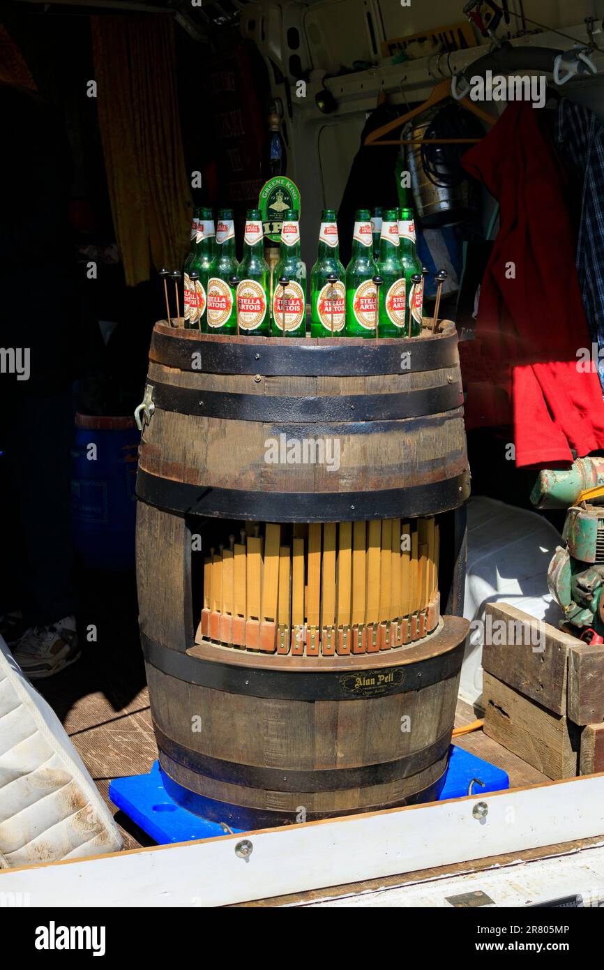 A unique Beer Barrel Bottle Organ displayed at the Abbey Hill Steam ...