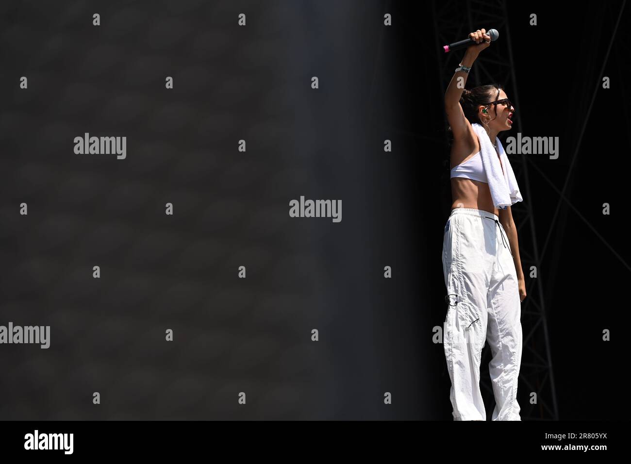 18 June 2023, Lower Saxony, Scheeßel: The German rapper "Nina Chuba ...