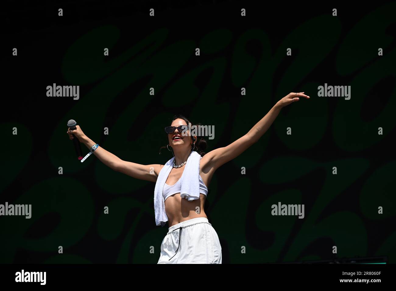 18 June 2023, Lower Saxony, Scheeßel: The German rapper "Nina Chuba ...