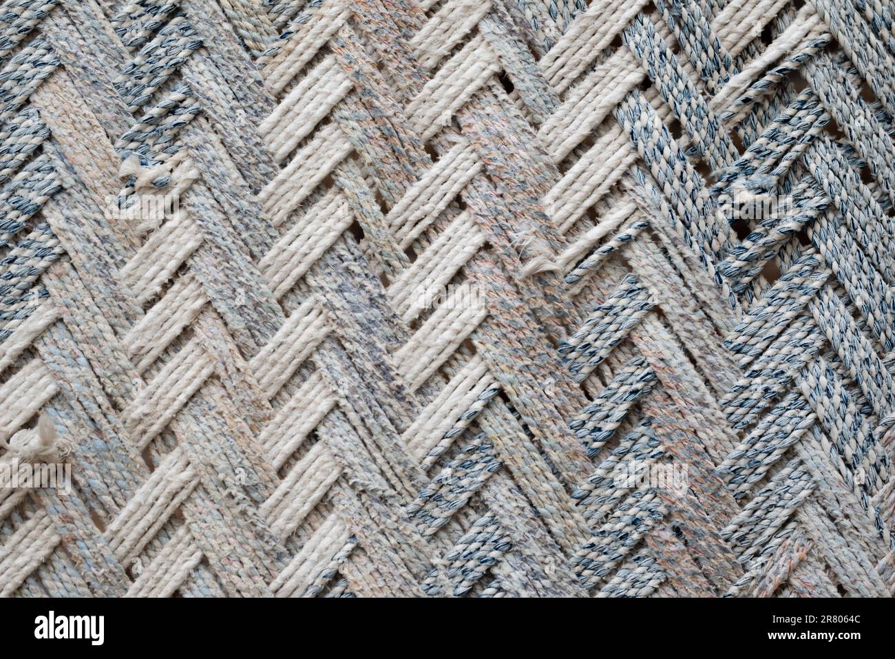 White cotton rope pattern interwoven for making traditional beds Stock ...