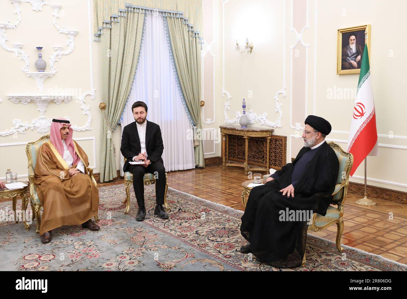 Tehran, Iran. 17th June, 2023. Iranian President EBRAHIM RAISI (R ...