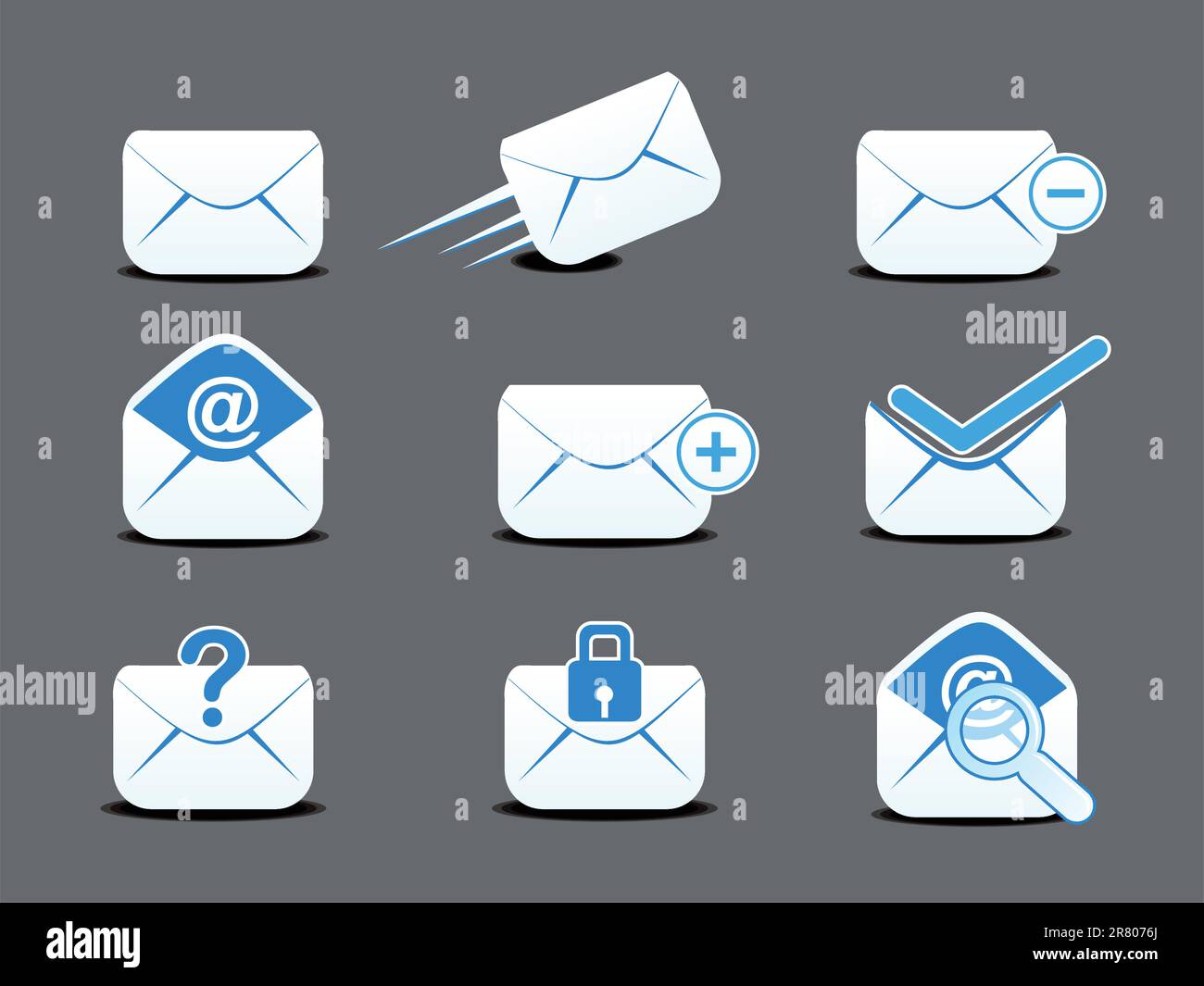 abstract mail icon set vector illustration Stock Vector Image & Art - Alamy