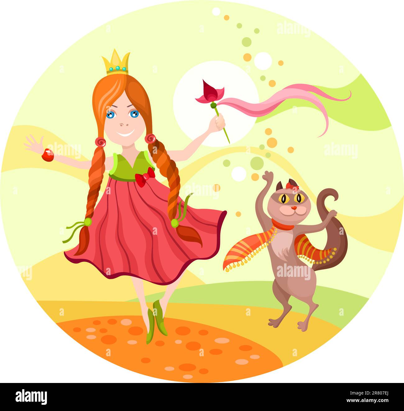 vector illustration of a cute princess Stock Vector Image & Art - Alamy