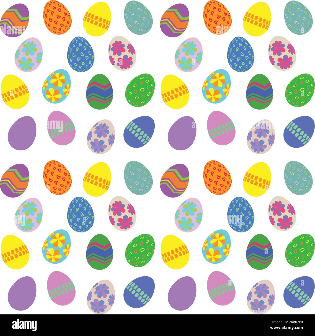 Seamless tile background of colourful Easter eggs Stock Vector Image ...