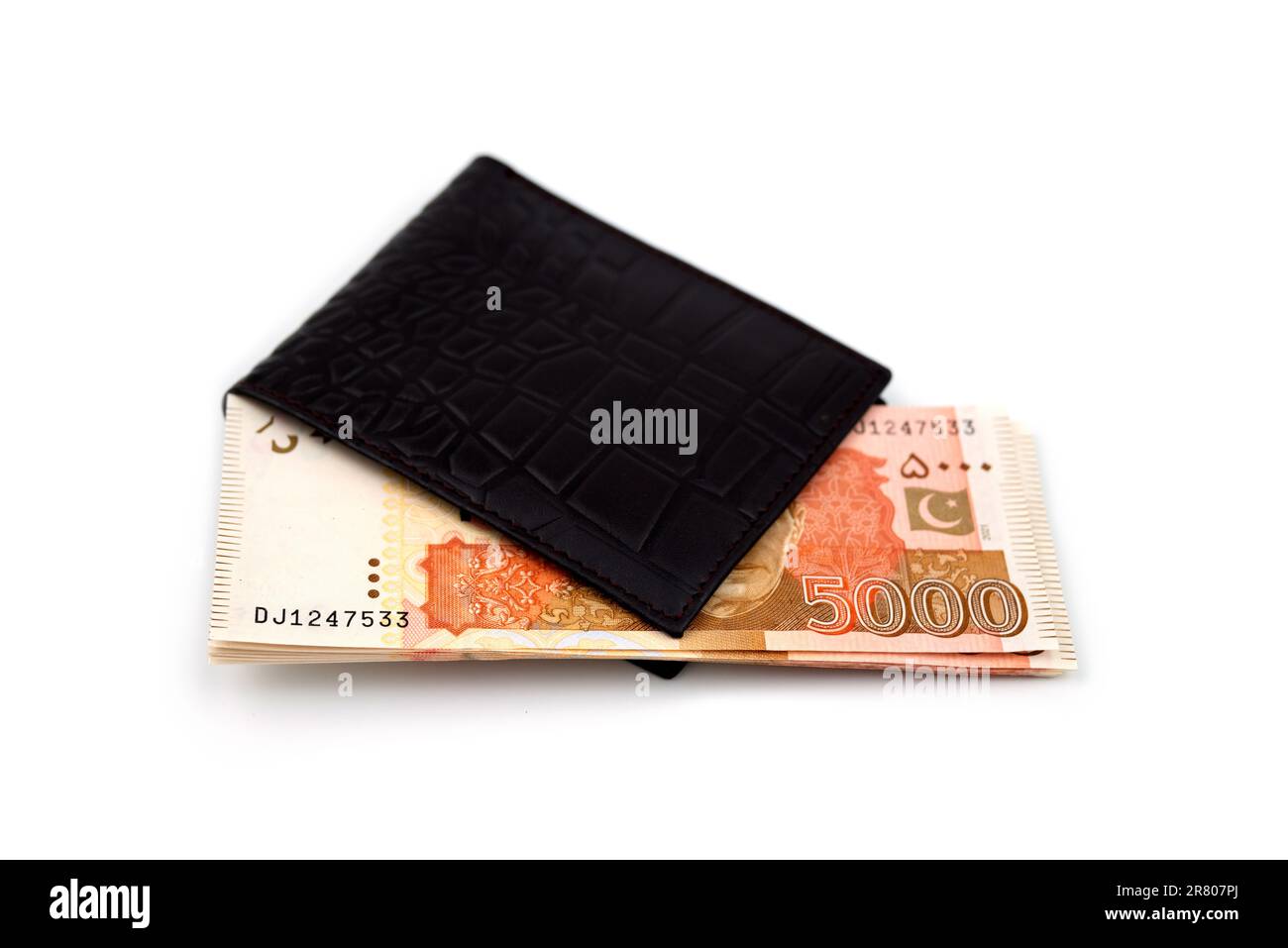 Currency notes in Pakistani Rupees and a wallet Stock Photo - Alamy