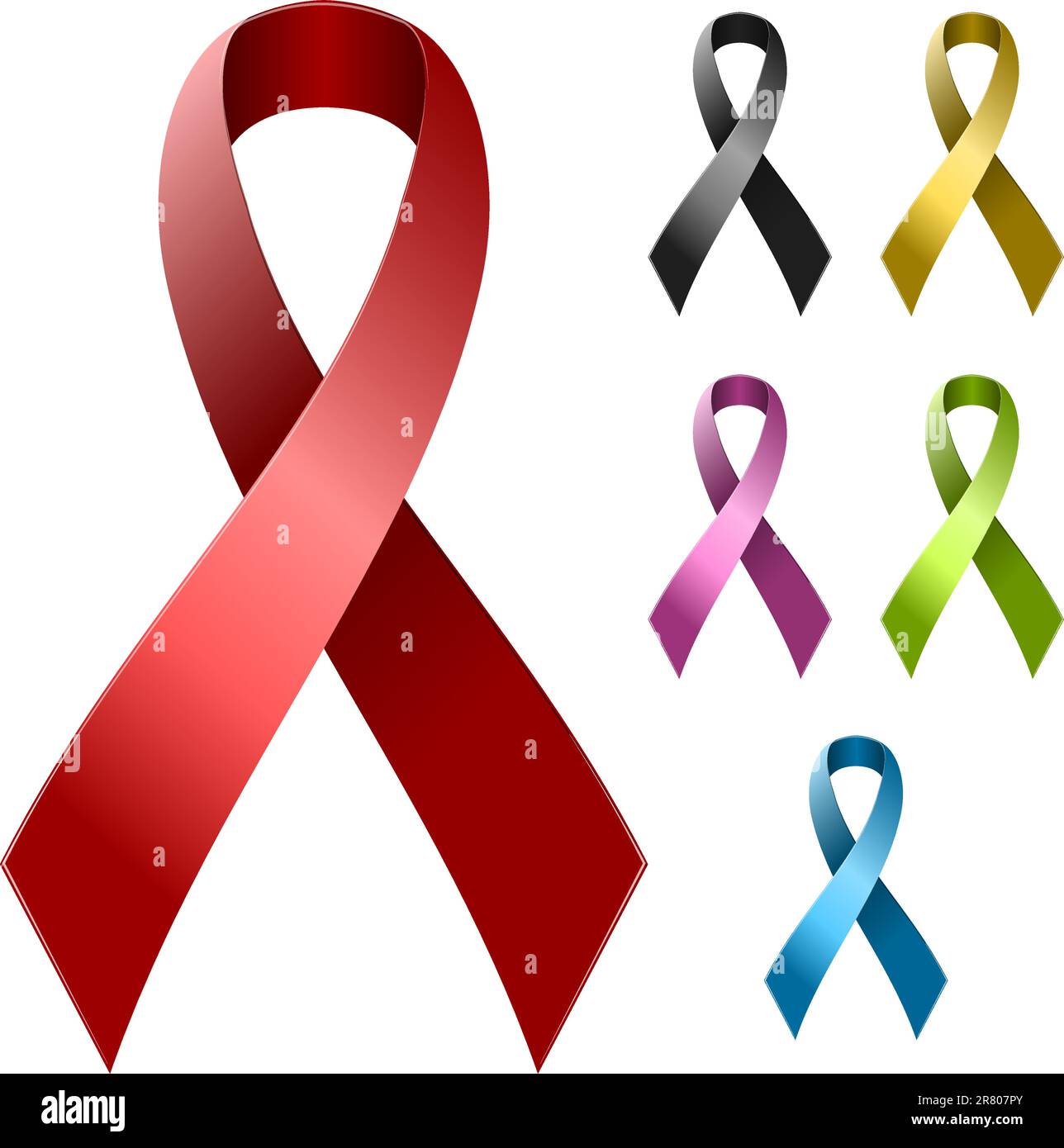 Various colored ribbon and easily to switch or change colors in vector ...