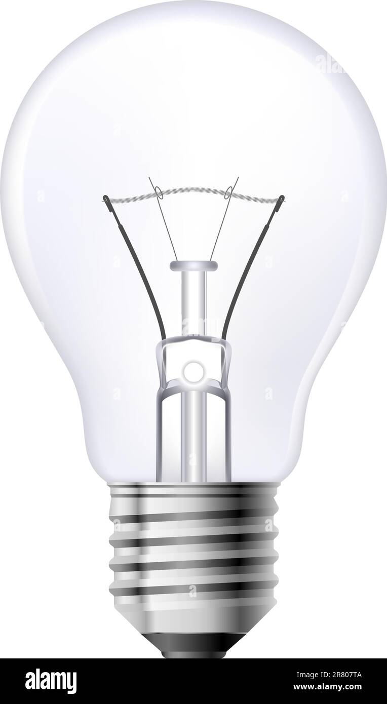 Filament lamp on a white background. Illustration for design Stock ...