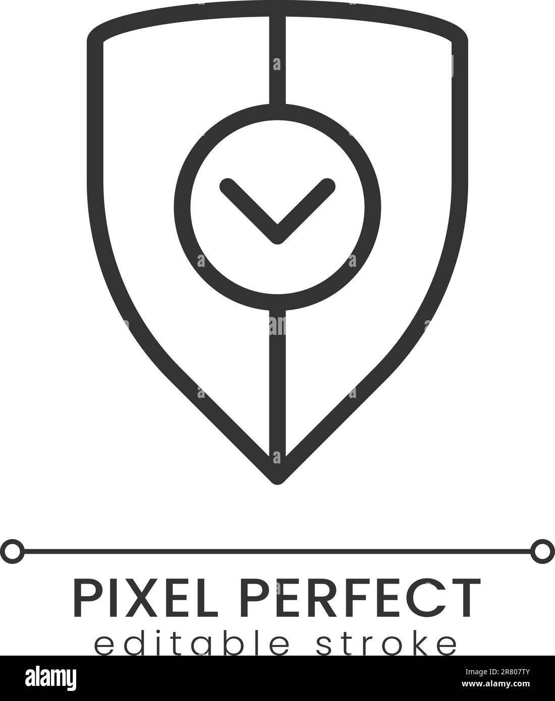 Business security pixel perfect linear icon Stock Vector Image & Art ...