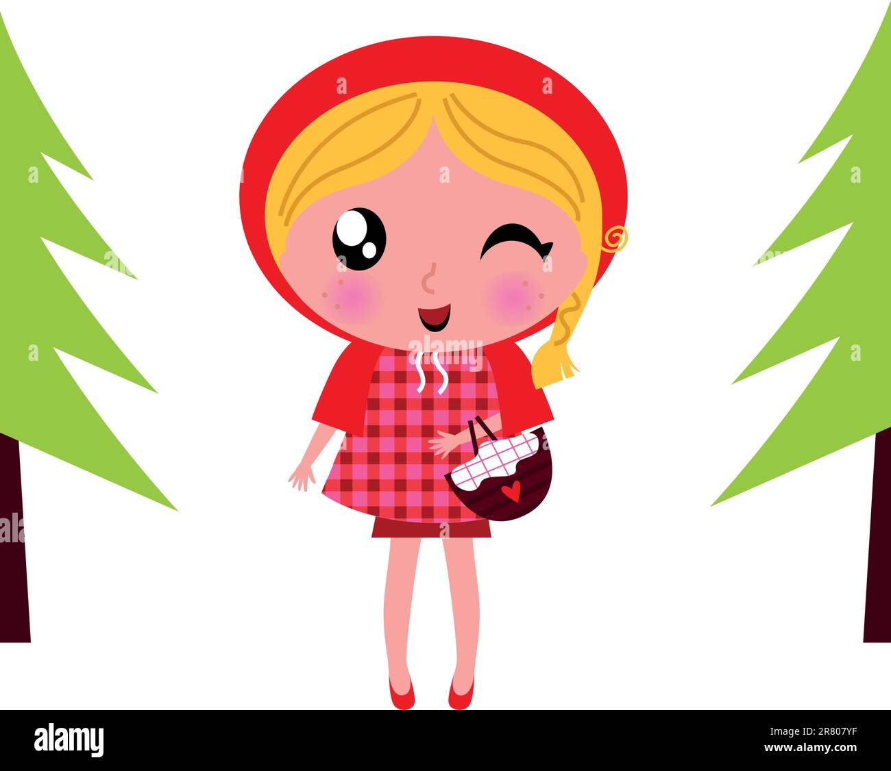 Red riding hood - vector cartoon illustration Stock Vector Image & Art ...