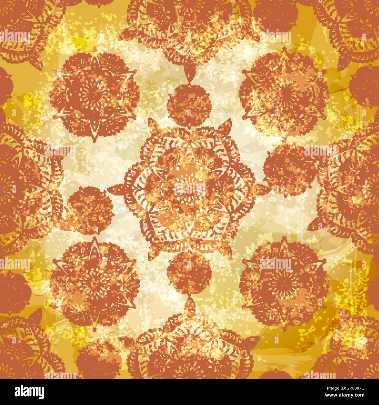 vector spring retro seamless floral pattern on abstract background with ...